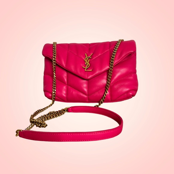 Yves Saint Laurent | Bags | Yves Saint Laurent Hot Pink Puffy Quilted ...